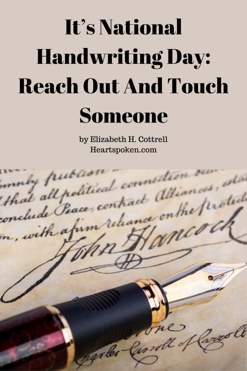 January 23 is National Handwriting Day — Celebrate! - Heartspoken